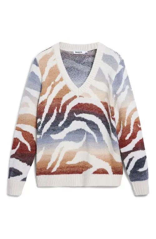Desigual Ombré V-neck Sweater