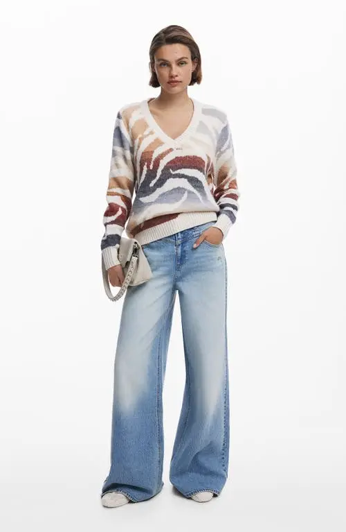 Desigual Ombré V-neck Sweater