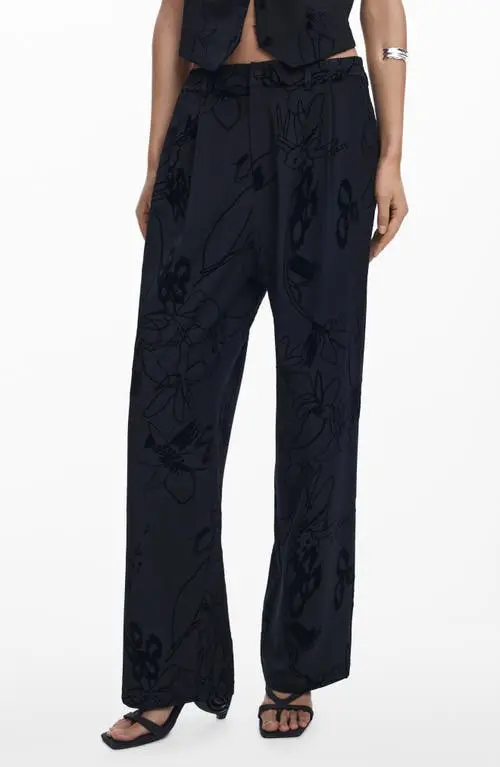 Desigual Pleated Wide Leg Pants