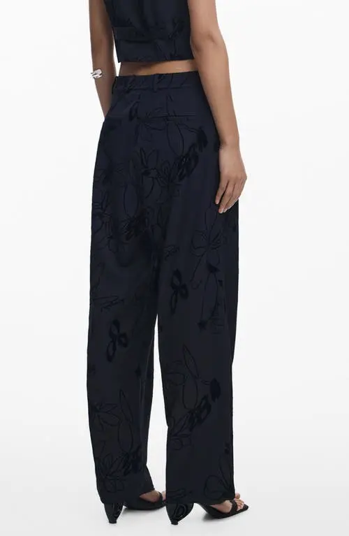 Desigual Pleated Wide Leg Pants