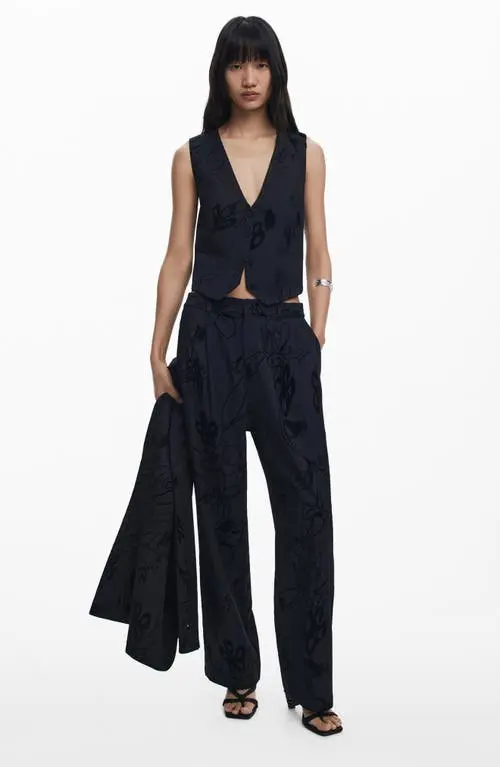 Desigual Pleated Wide Leg Pants