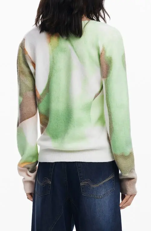 Desigual Abstract Print V-neck Pullover
