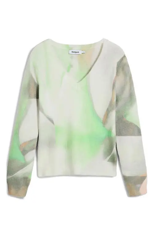 Desigual Abstract Print V-neck Pullover