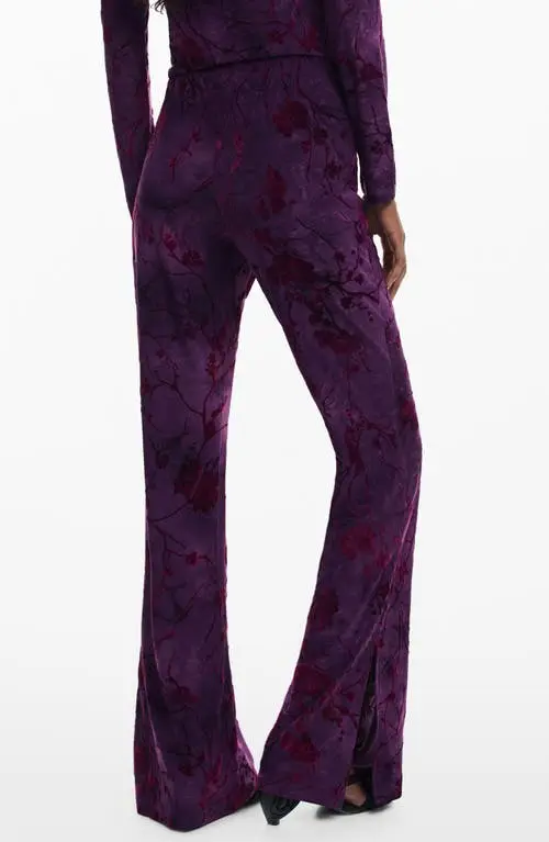 Desigual Floral Burnout Flare Pants
