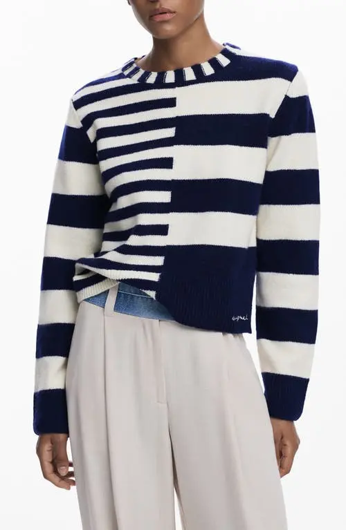 Desigual Striped Crewneck Sweater