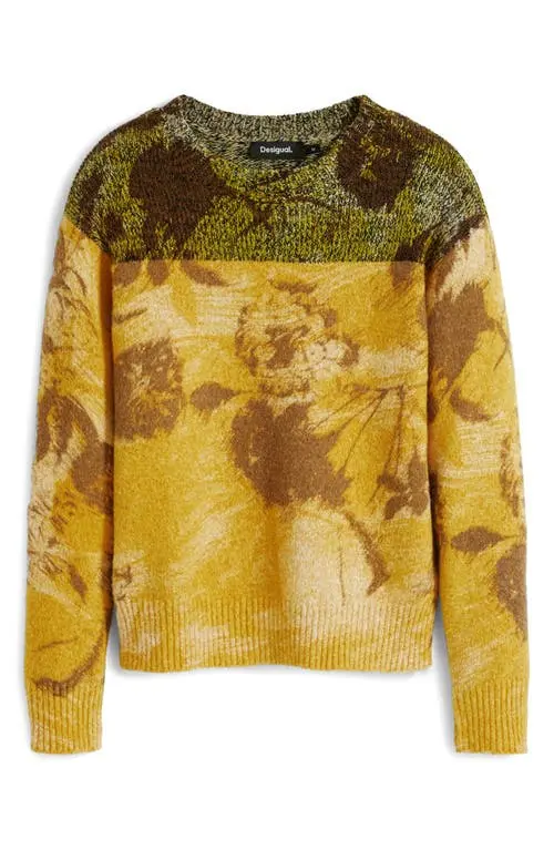 Desigual Floral Pattern Crewneck Sweater