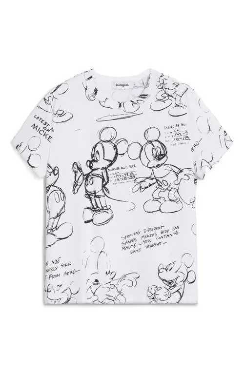 Desigual Mickey Mouse Graphic T-shirt - White