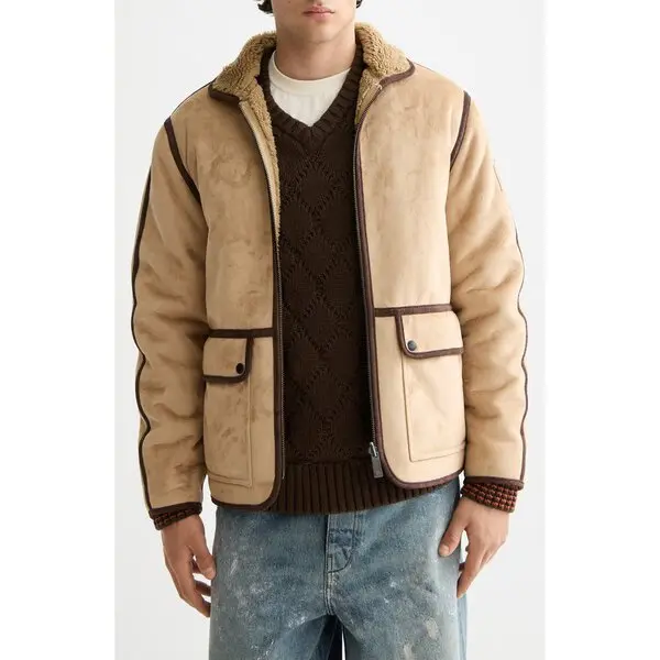 Scotch & Soda Reversible Faux Shearling Coat