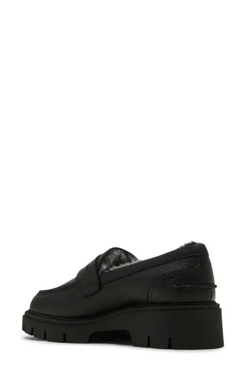 Blondo Kimora Waterproof Platform Loafer - Black Leather
