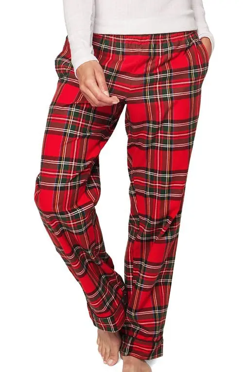 PETITE PLUME Imperial Tartan Pajama Pants - Red