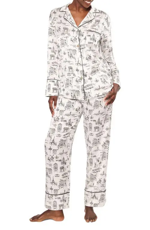 PETITE PLUME Parisian Silk Pajamas - White