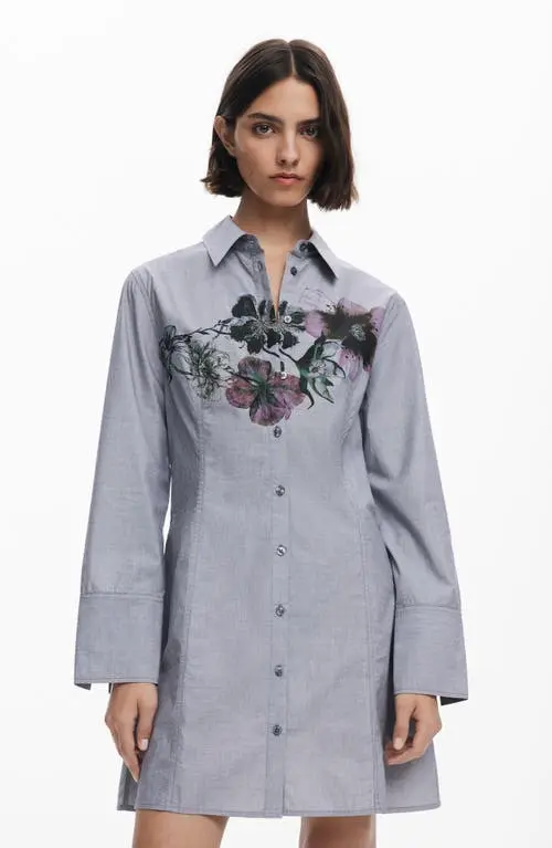 Desigual Floral Long Sleeve Shirtdress