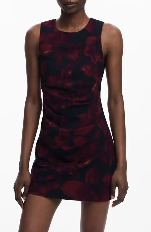 Desigual Ruched Floral Minidress