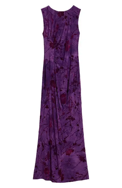Desigual Floral Stretch Velvet Midi Dress