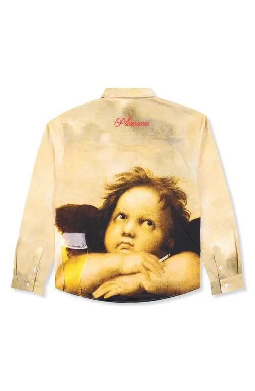 PLEASURES Cherub Cotton Button-up Shirt