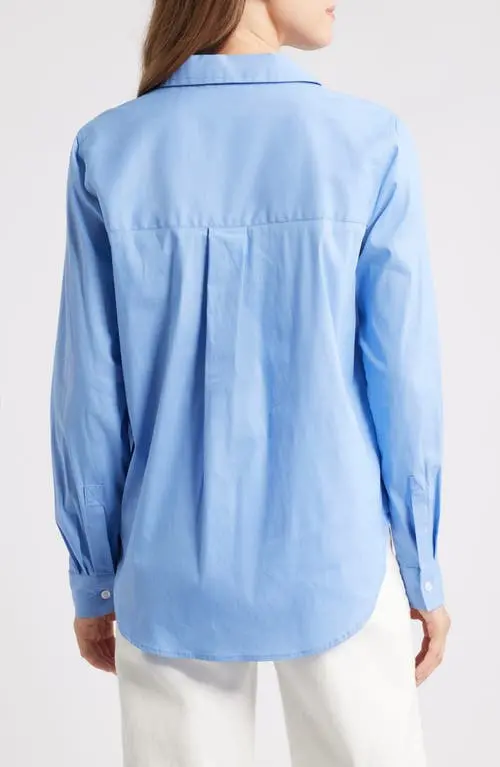 BEACHLUNCHLOUNGE Alden Rhinestone Shirt - Fresh Hydrangea