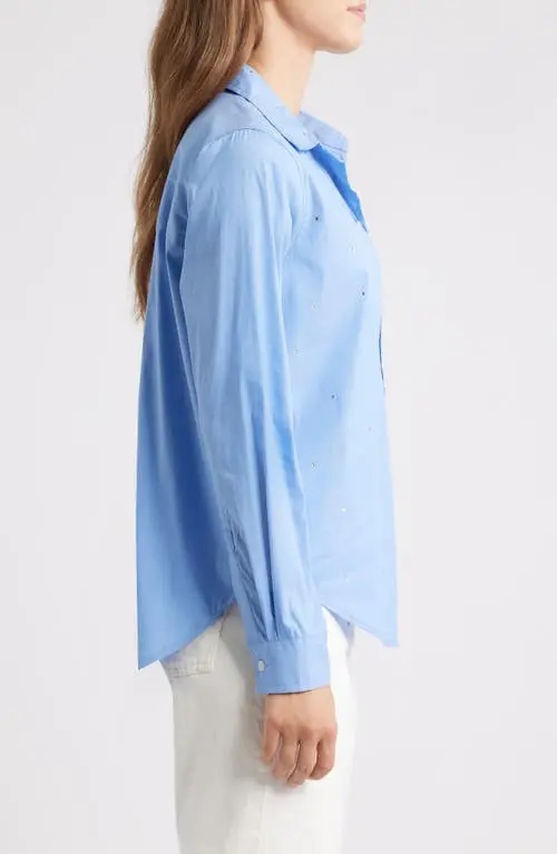 BEACHLUNCHLOUNGE Alden Rhinestone Shirt - Fresh Hydrangea