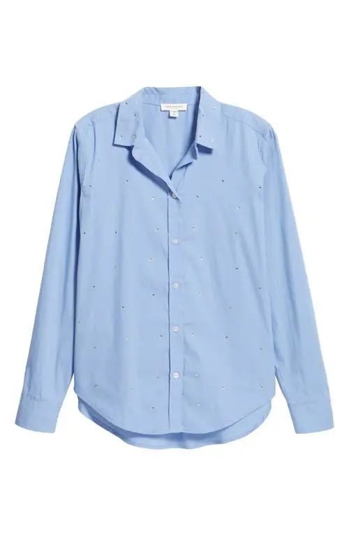 BEACHLUNCHLOUNGE Alden Rhinestone Shirt - Fresh Hydrangea