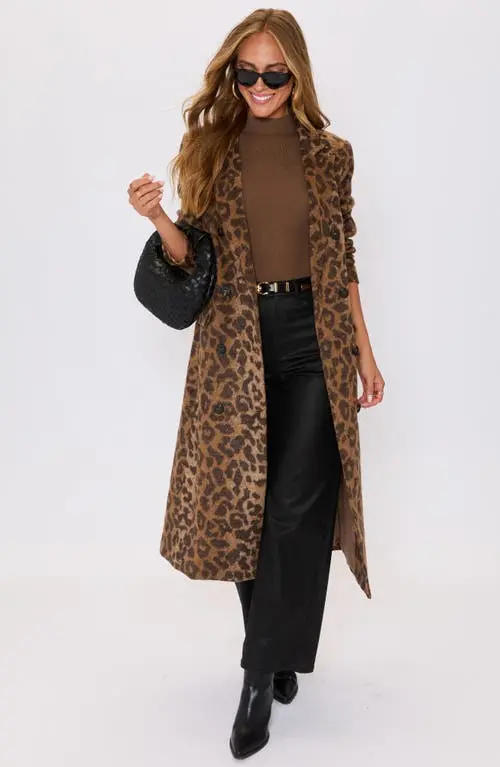 VICI Animal Print Double-breasted Coat