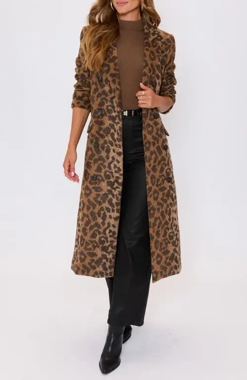 VICI Animal Print Double-breasted Coat
