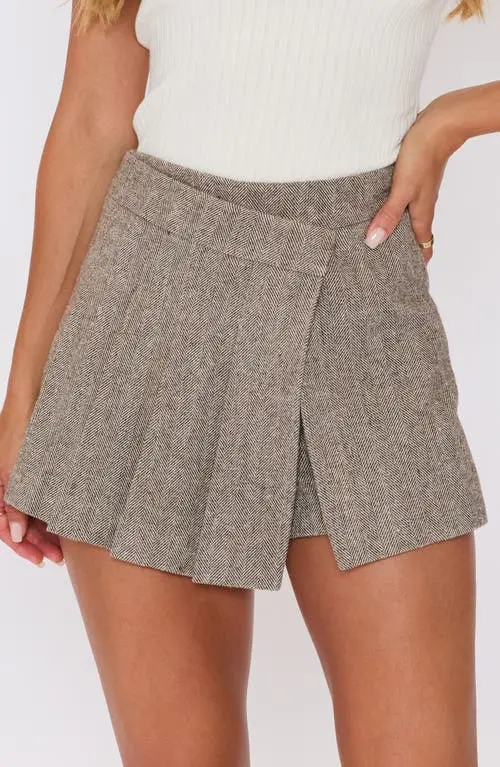 VICI Pleated Faux-wrap Skort