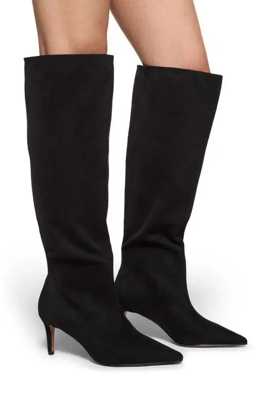 Aldo Pointed Toe Knee High Boots - Black