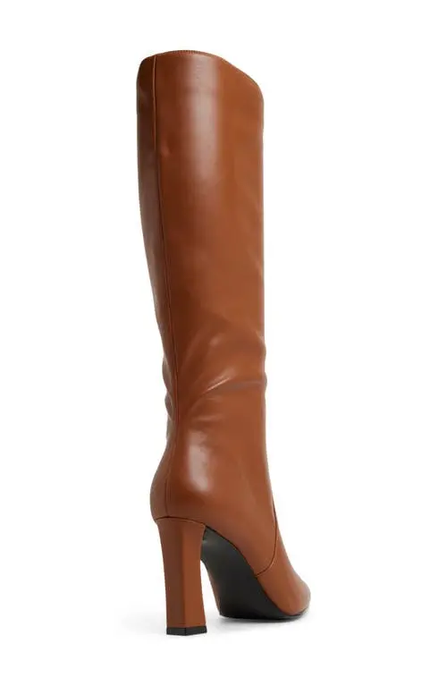 Aldo Pointed Toe Knee High Boots - Camel