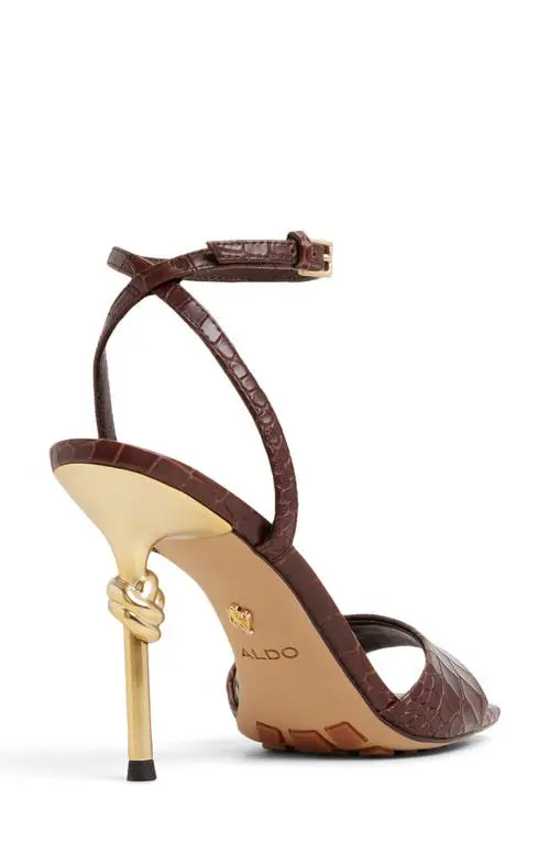 Aldo Harmonious Ankle Strap Sandal - Dark Brown