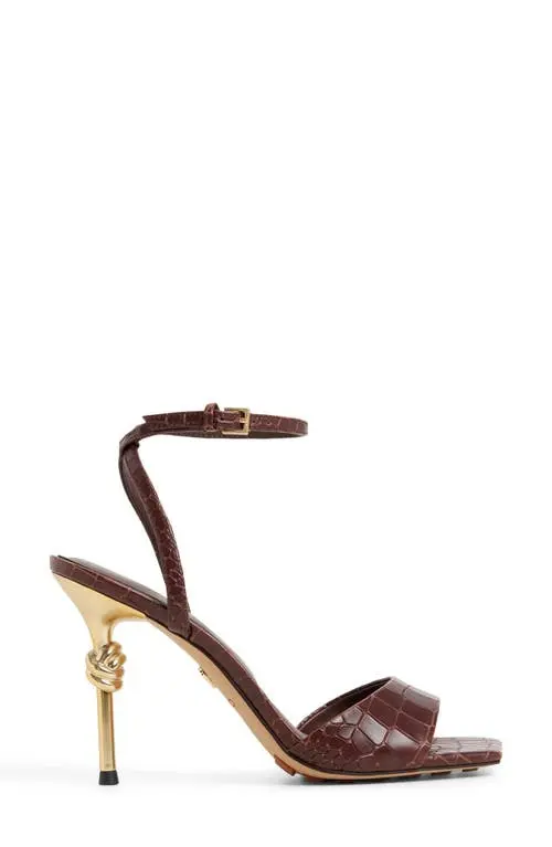 Aldo Harmonious Ankle Strap Sandal - Dark Brown