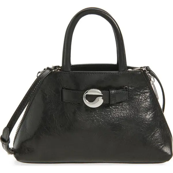 Coperni Mini Data Leather Top Handle Bag - Blk Black