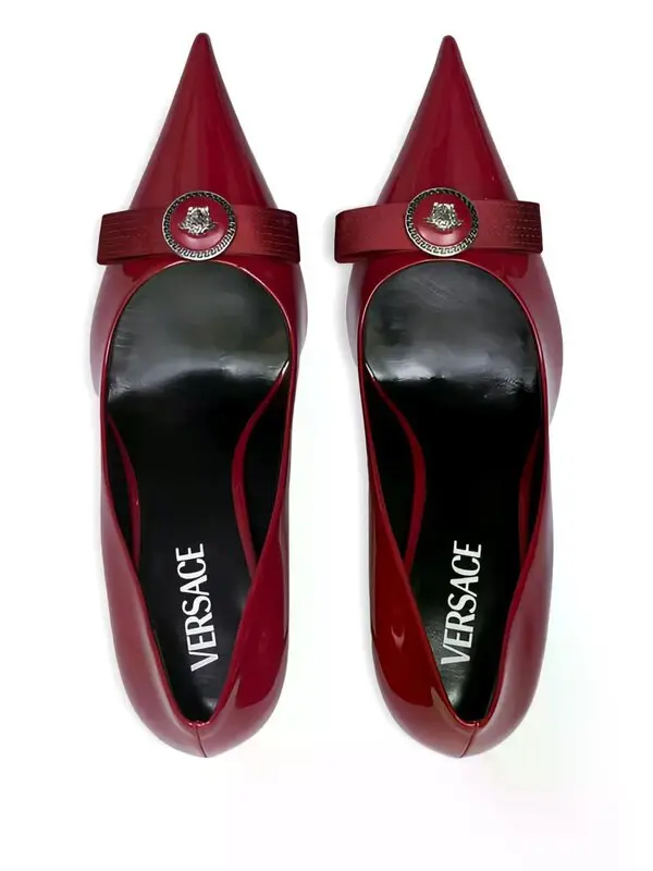 Versace 90mm Bow-embellished Pointed-toe Pumps