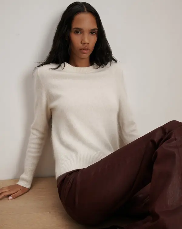 Veronica Beard Pippen Brushed Cashmere Pullover