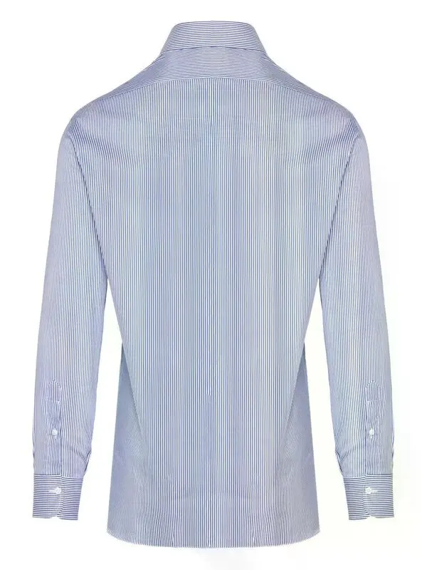 BARBA NAPOLI Pinstripe Shirt - Blue