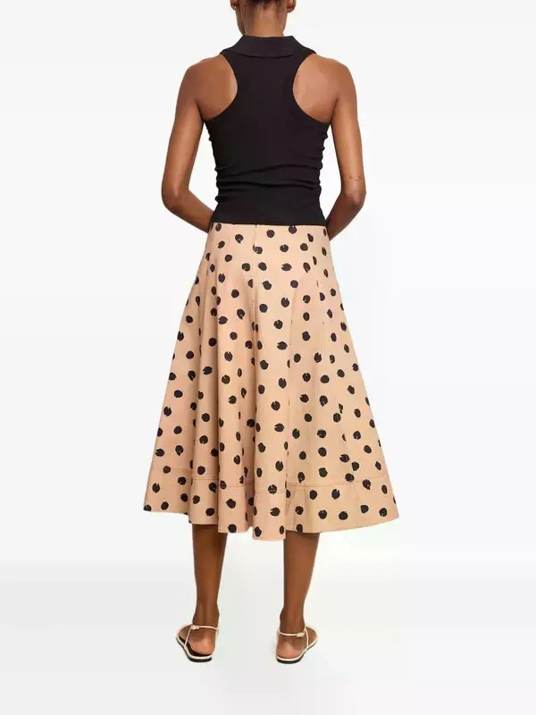 Cara Cara Aisha Polka Dot-print Midi Skirt