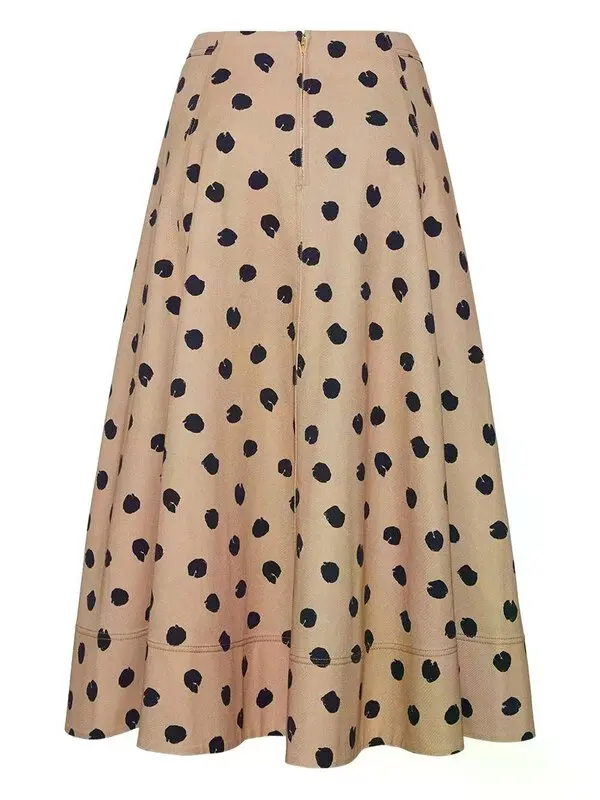 Cara Cara Aisha Polka Dot-print Midi Skirt