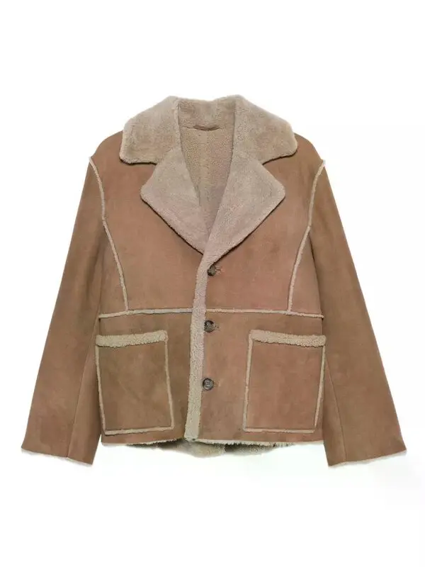 Kristensen Du Nord Shearling-trimmed Buttoned Jacket