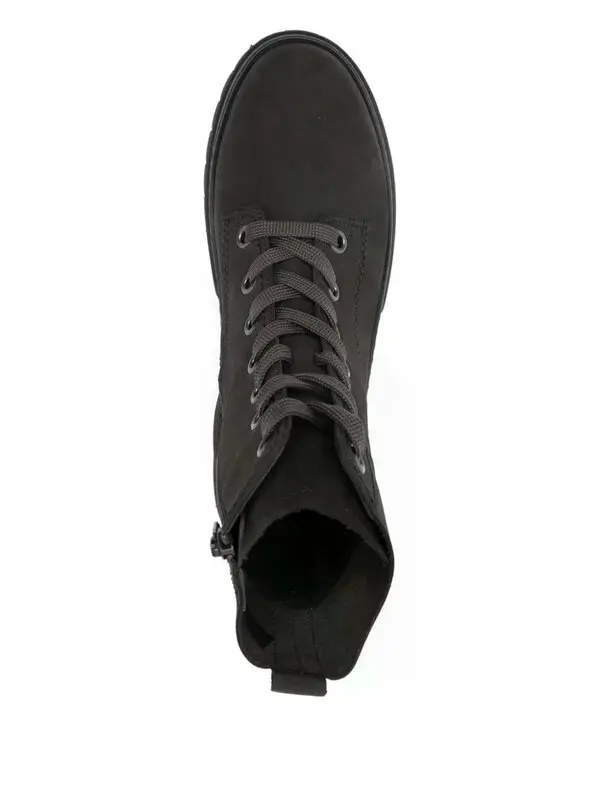 Gabor Lace-up Chunky-sole Boots - Grey