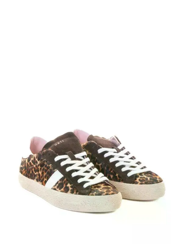 D.a.t.e. Leopard Print Suede Sneakers