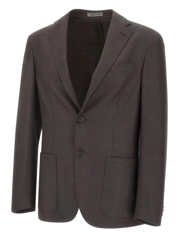 Corneliani Textured Narrow-lapels Blazer