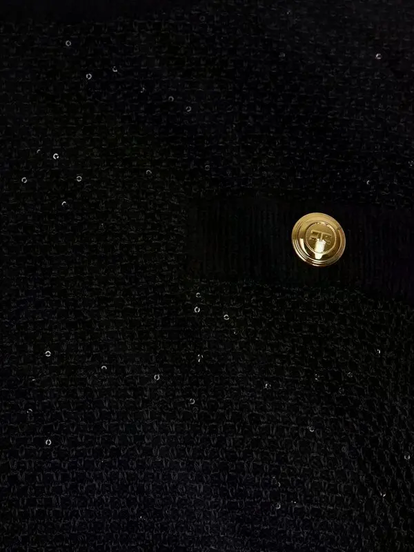Elisabetta Franchi Sequin-embellished Top - Black