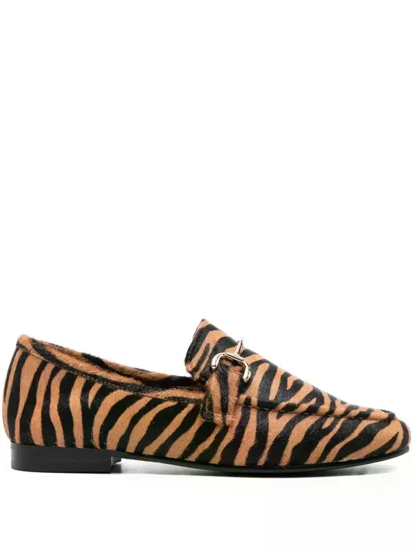 BIBI LOU Zebra-print Loafers - Neutrals