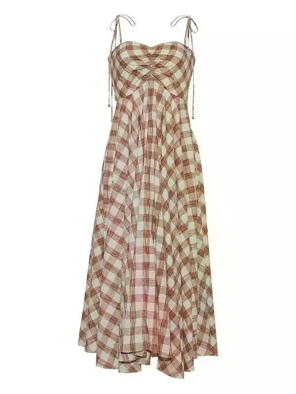 Cara Cara Sunray Gingham Midi Dress