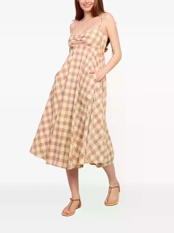 Cara Cara Sunray Gingham Midi Dress
