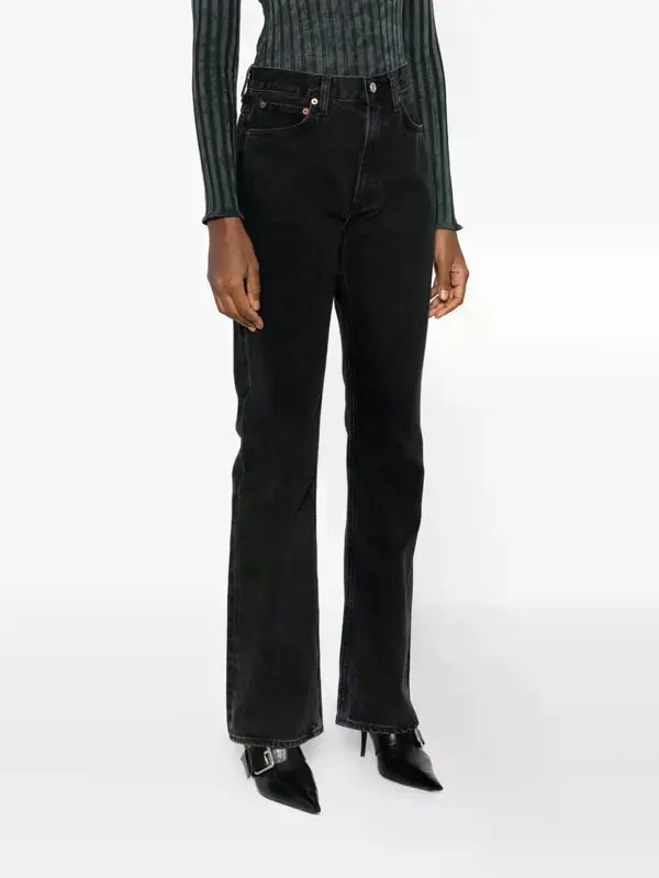AGOLDE Five-pocket Straight Leg Jeans - Black