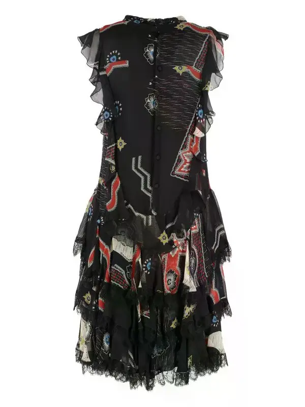 Etro Printed Ruffled Dress