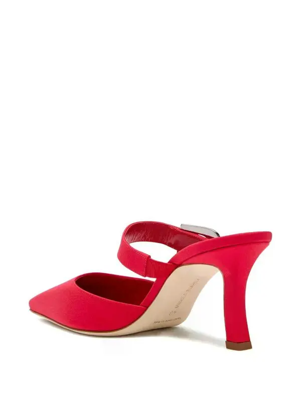 Manolo Blahnik 70mm Jabita Mules - Red