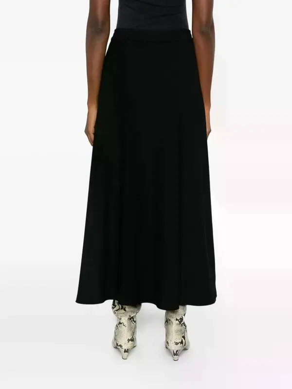 Herno Flared Midi Skirt - Black