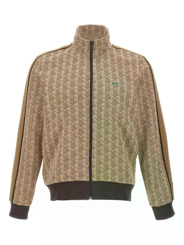 Lacoste Monogram Zip-up Sweatshirt
