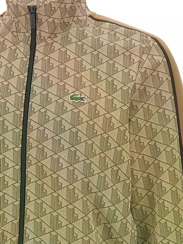 Lacoste Monogram Zip-up Sweatshirt