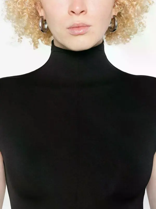 Wardrobe.NYC High-neck Sleeveless Bodysuit - Black